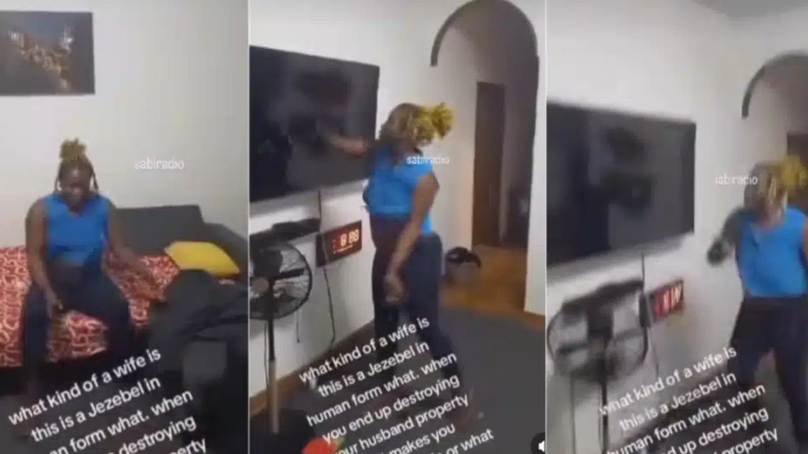 Angry House Wife Smashed Flat-Screen TV In Fight With Husband ...